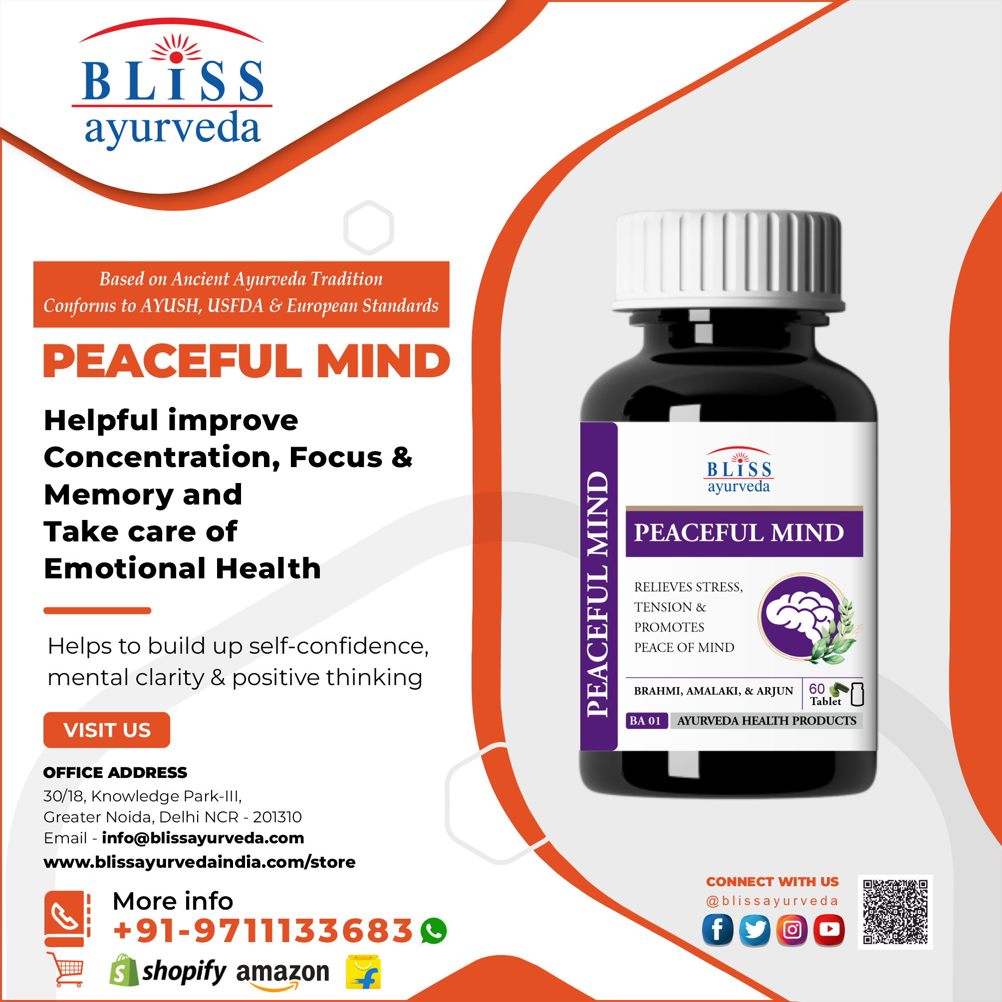 Promotes mental peace & mind rejuvenationPEACEFUL MIND “A Healthy Mind ...